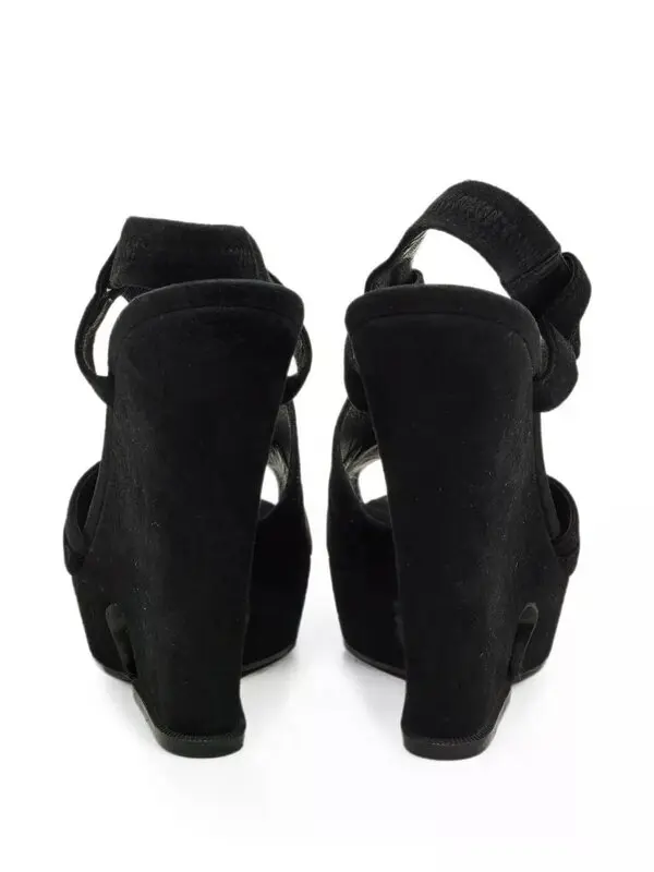 Saint Laurent Crossover Wedge Sandals
