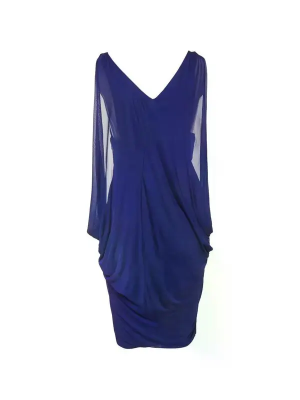 Versace Draped Jersey Mini Dress - Blue