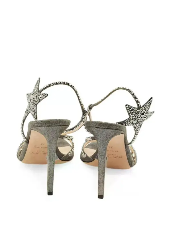 JIMMY CHOO Lynn Crystal Embellished Suede Sandals