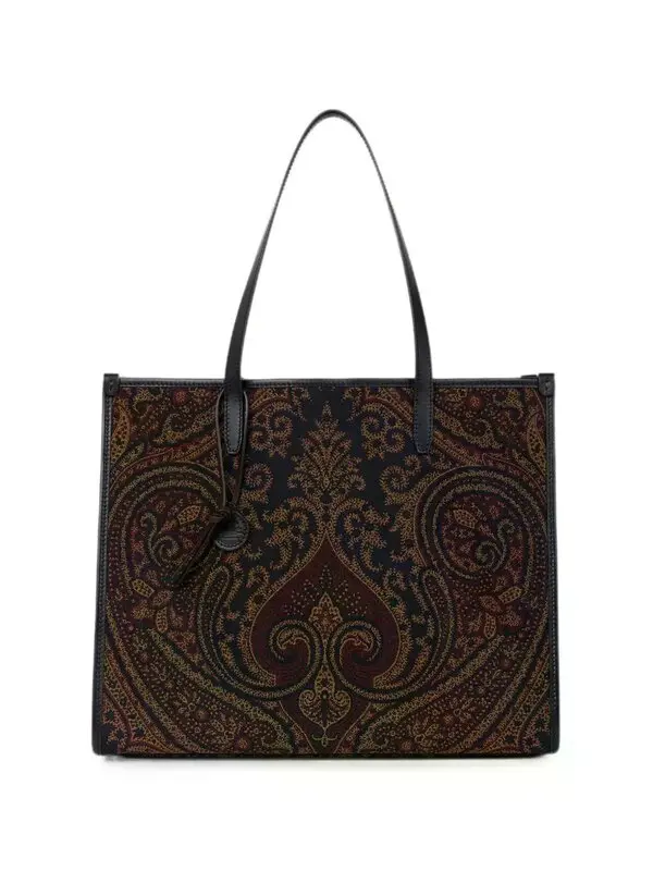 Etro Large Love Trotter Jacquard Bag - Blue