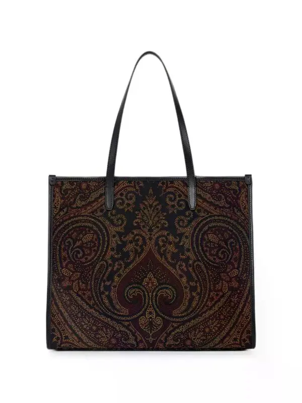 Etro Large Love Trotter Jacquard Bag - Blue