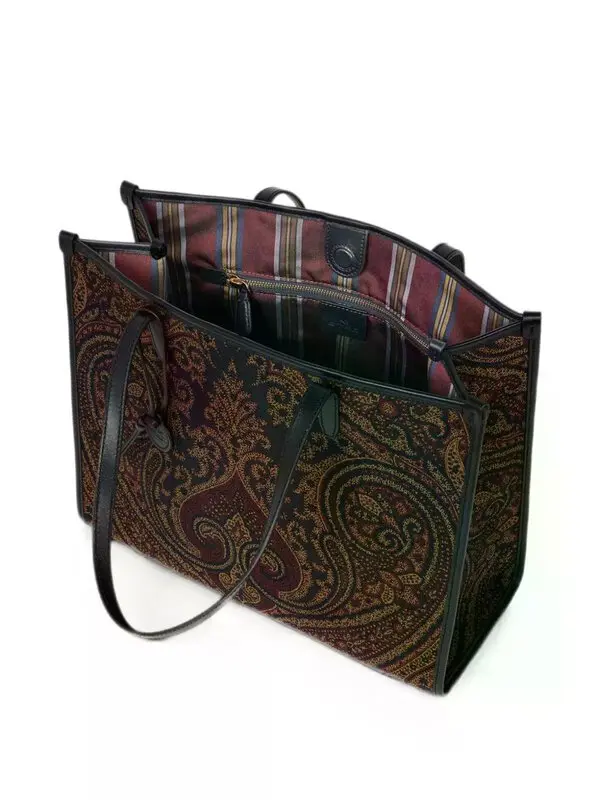Etro Large Love Trotter Jacquard Bag - Blue