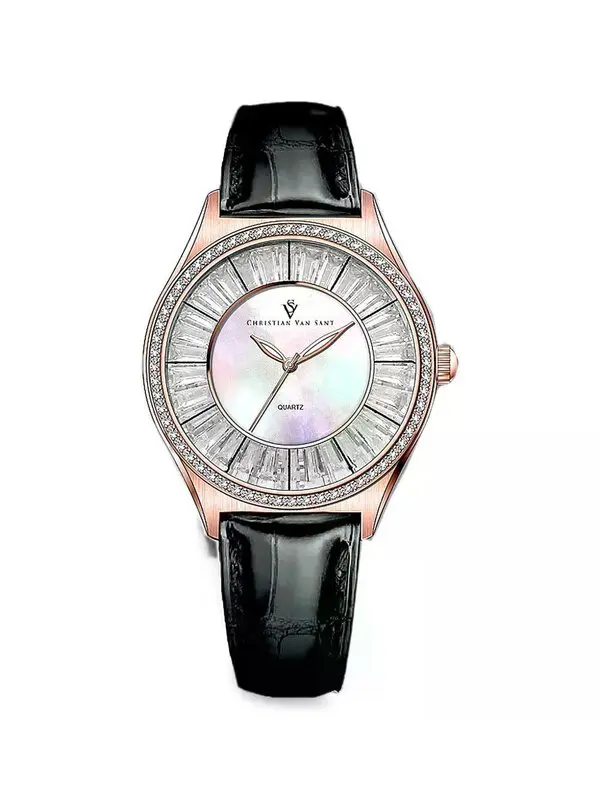 CHRISTIAN VAN SANT Luna Crystal-embellished 40mm Watch - White