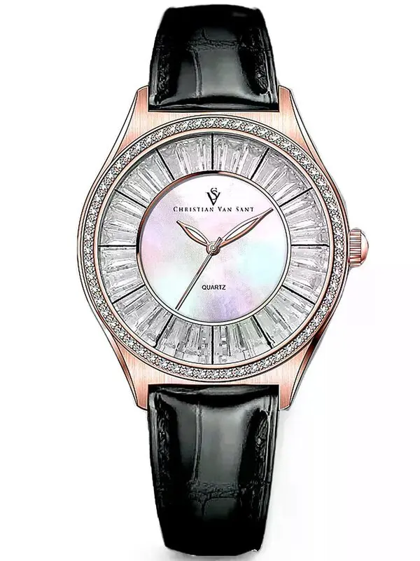 CHRISTIAN VAN SANT Luna Crystal-embellished 40mm Watch - White