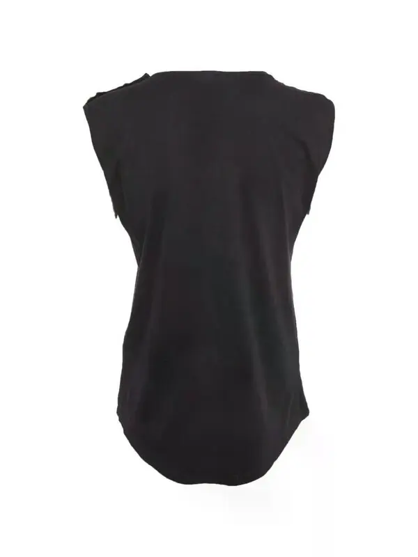 Balmain Logo Print Crewneck Sleeveless Tank