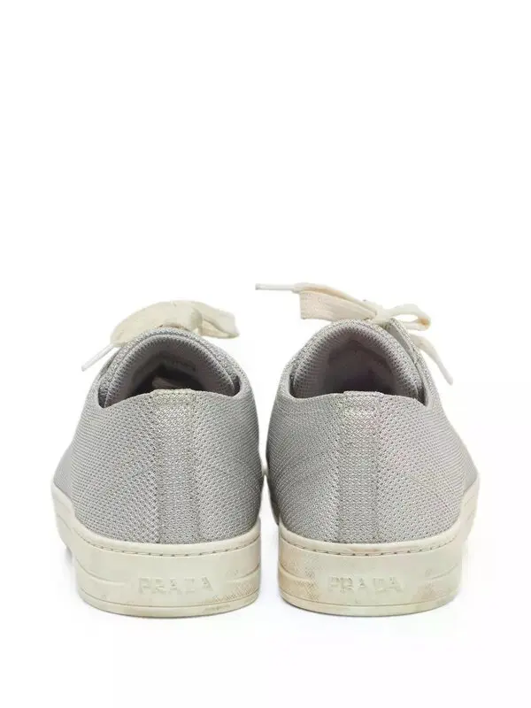 Prada Metallic Effect Lace-up Sneakers