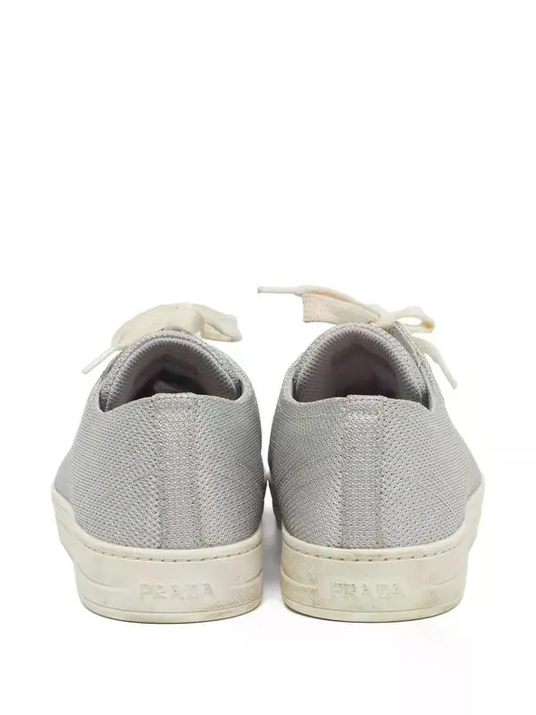 Prada Metallic Effect Lace-up Sneakers