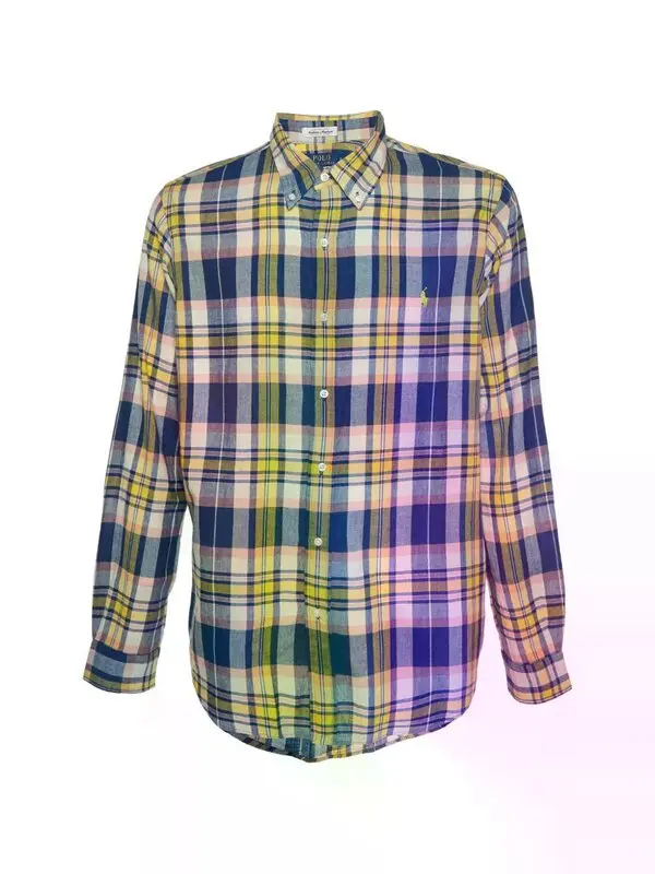 Polo Ralph Lauren Plaid-pattern Button-down Cotton Shirt - Blue