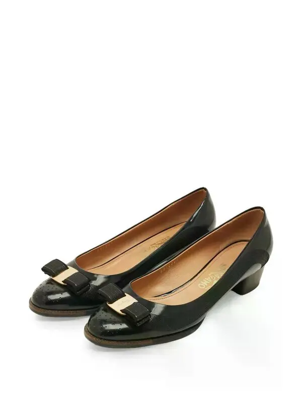 FERRAGAMO Vara Bow Block-heel Pumps