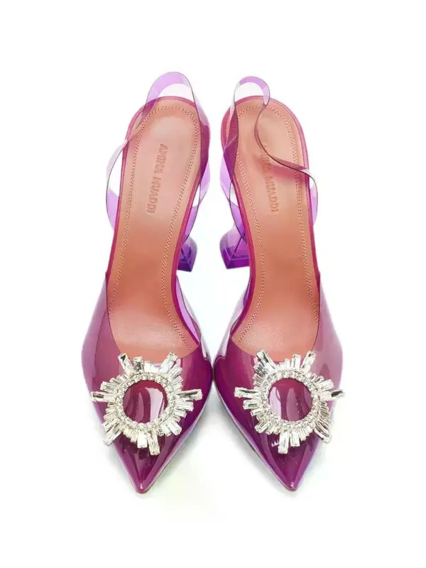 Amina Muaddi Begum Slingback Pumps - Purple