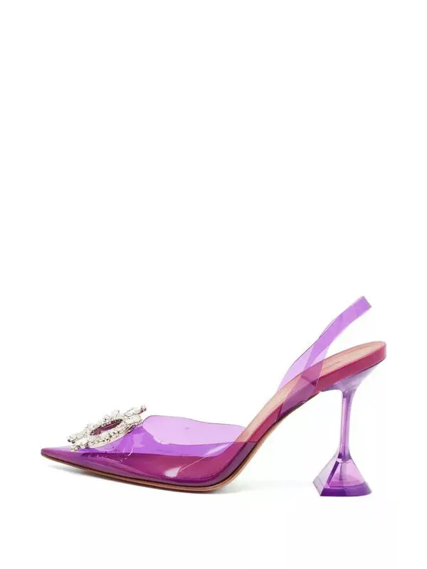 Amina Muaddi Begum Slingback Pumps - Purple