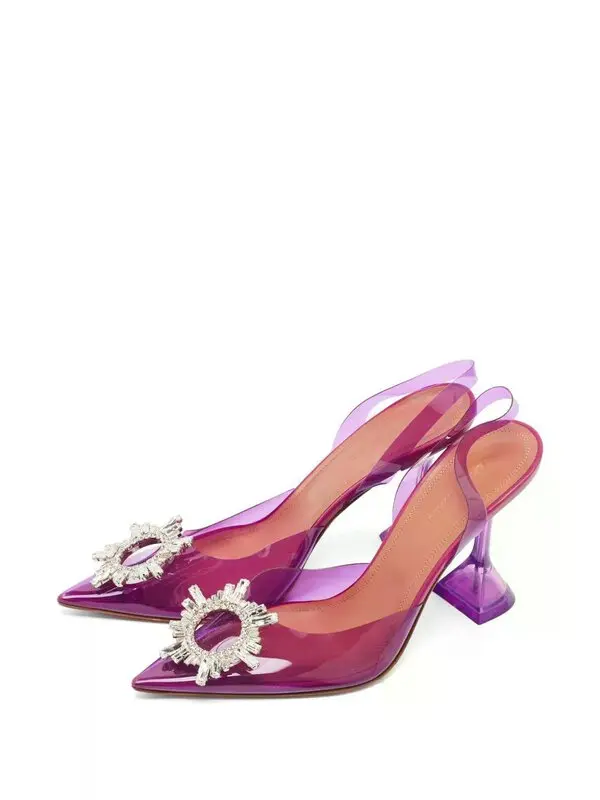 Amina Muaddi Begum Slingback Pumps - Purple