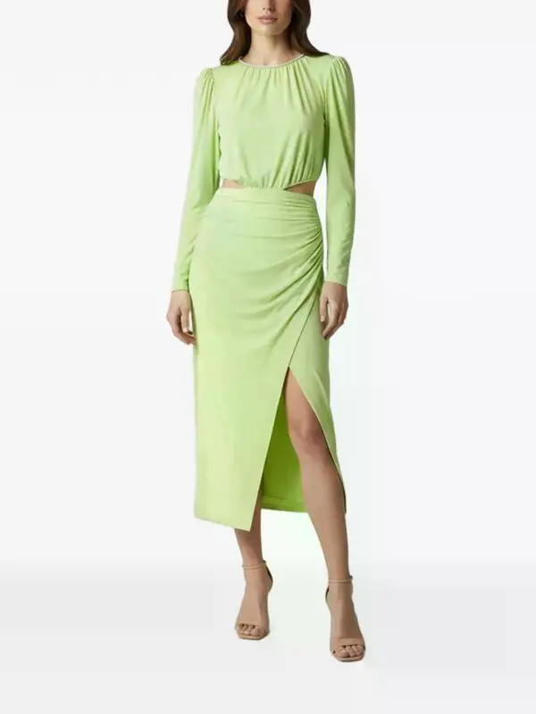 SELF-PORTRAIT Jersey Midi Dress With Cut-out Detailing