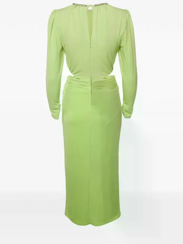 SELF-PORTRAIT Jersey Midi Dress With Cut-out Detailing
