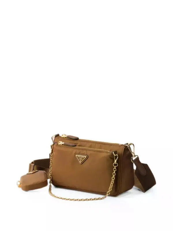 Prada Re-nylon And Saffiano Leather Mini Shoulder Bag