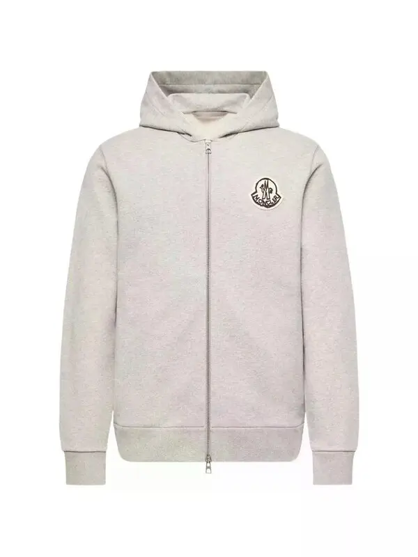Moncler Logo Patch Zip-up Hoodie