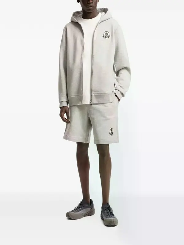 Moncler Logo Patch Zip-up Hoodie
