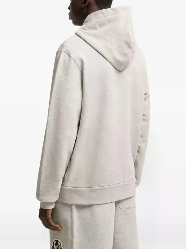 Moncler Logo Patch Zip-up Hoodie