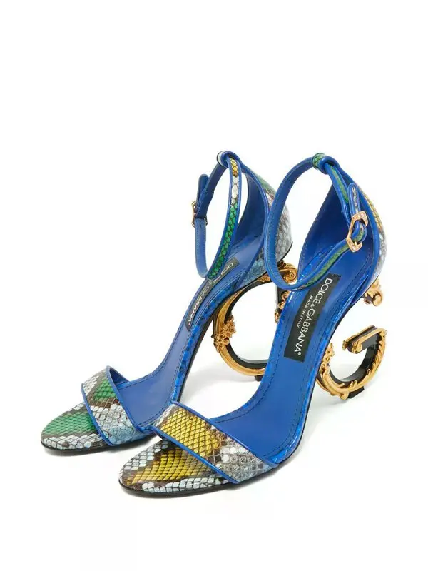 Dolce & Gabbana Keira Ankle-strap Heeled Sandals - Blue