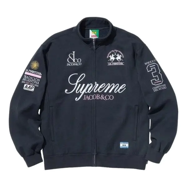 Supreme X La Martina Ss26 Zip Up Sweatshirt - Navy