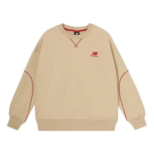 NEW BALANCE French Terry Crewneck - Brown
