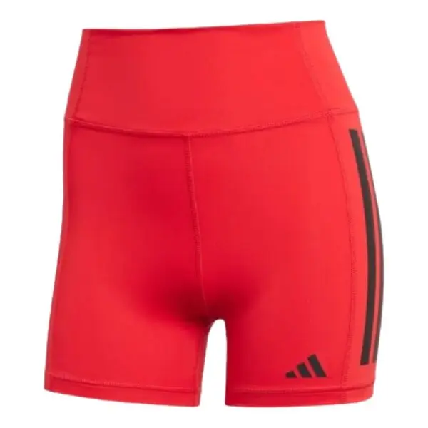 Adidas Optime 3-stripes 1/4 Short Leggings - Red