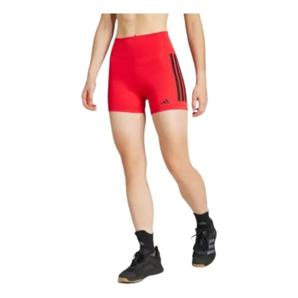 Adidas Optime 3-stripes 1/4 Short Leggings - Red
