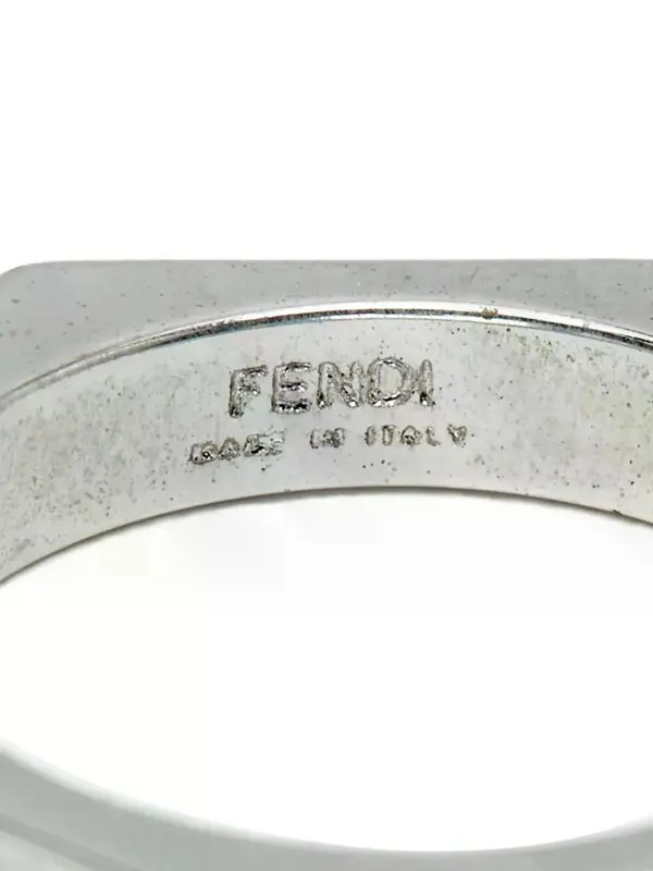 Fendi Baguette Logo-motif Open Band Ring