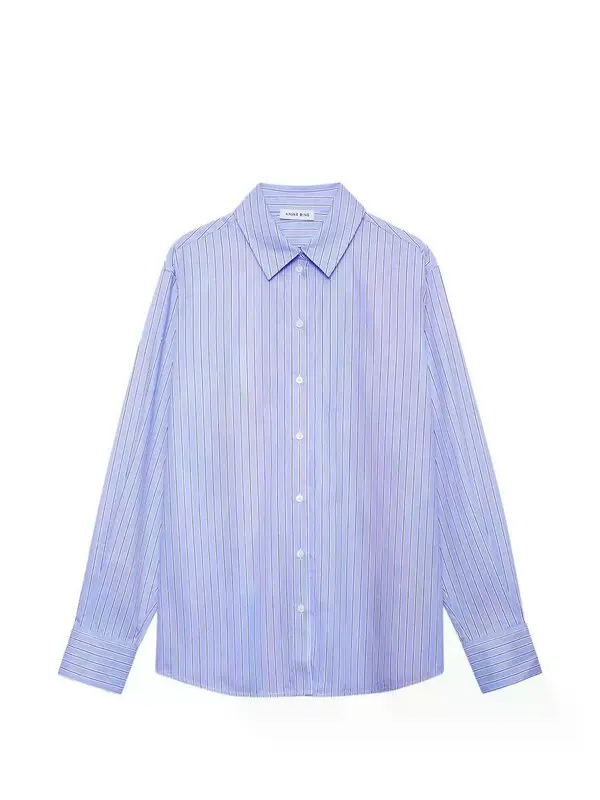 ANINE BING Essie Cotton Shirt - Blue