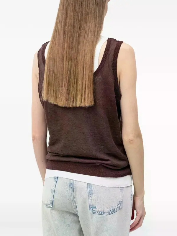 BOSS Scoop Neck Layered Top