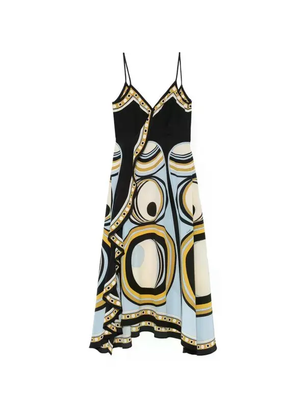 La DoubleJ Asymmetric Sanctuary Placed Dress - Black