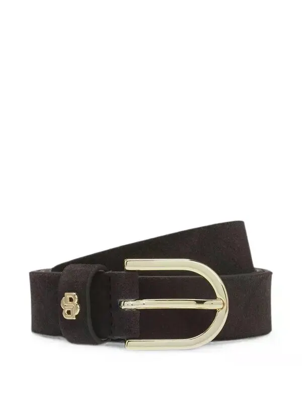 BOSS Logo Plaque Buckle-fastening Belt - Brown