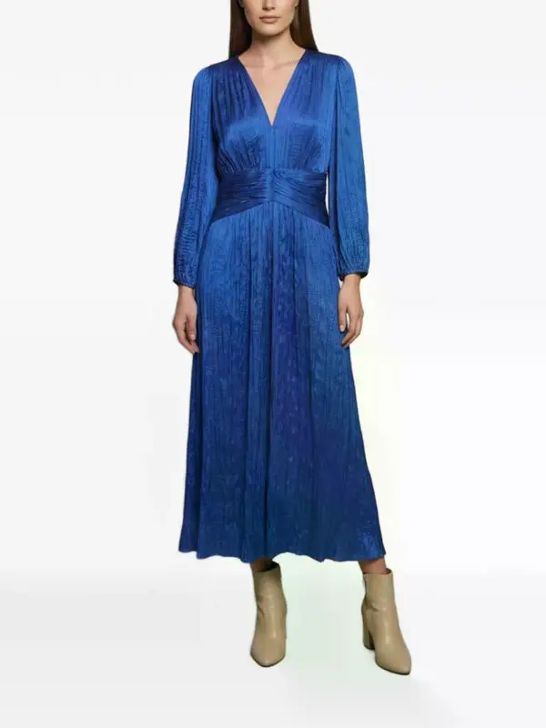 Maje Raleyma Pleated Maxi Dress