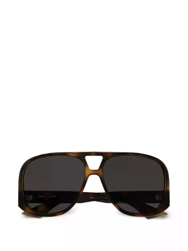 Saint Laurent Pilot Frame Sunglasses - Brown