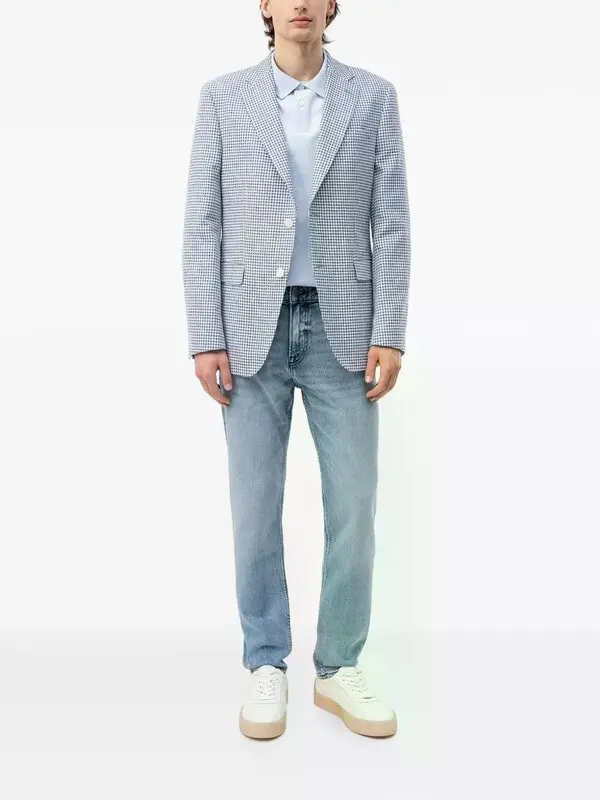 BOSS Houndstooth-pattern Blazer - Blue