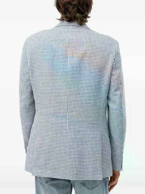 BOSS Houndstooth-pattern Blazer - Blue