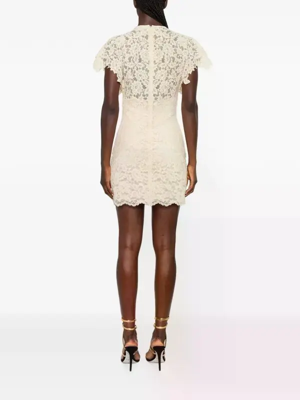 DE LA VALI Laia Lace-overlay Mini Dress
