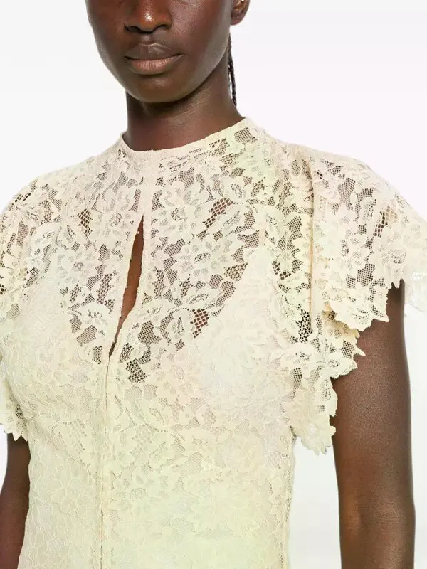 DE LA VALI Laia Lace-overlay Mini Dress