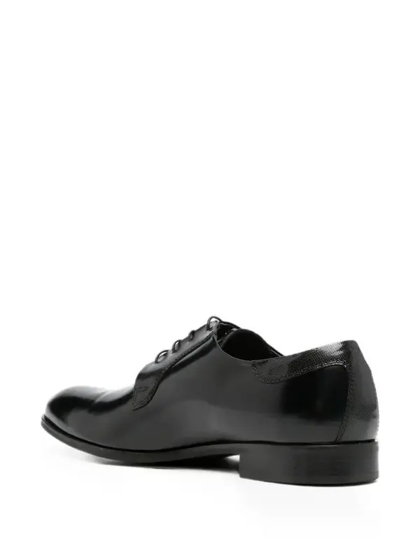 CARLO PIGNATELLI Textured-panel Lace-up Derby Shoes