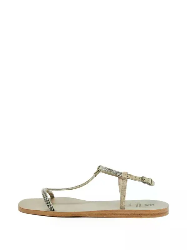 Brunello Cucinelli Monili-chain Embellished Thong Sandals