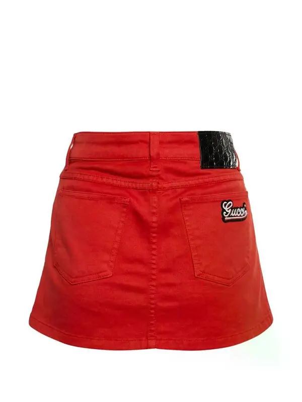 Gucci Mini Logo-appliqué Skirt