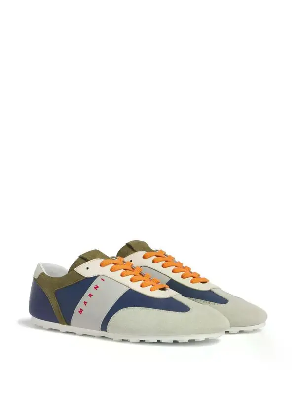 Marni Panelled Suede-trimmed Sneakers