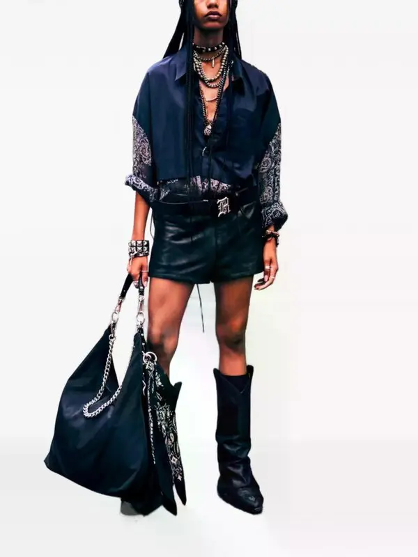 R13 Abstract Bandana Print Shirt