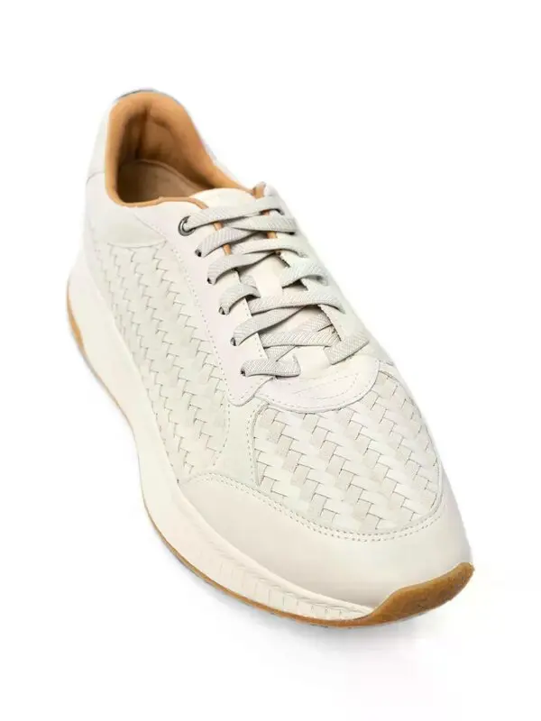 BOSS Woven Panel Lace-up Sneakers
