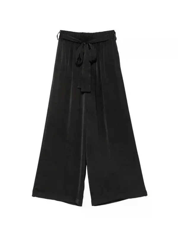 MOUTAKI Satin Finish Belted Trousers