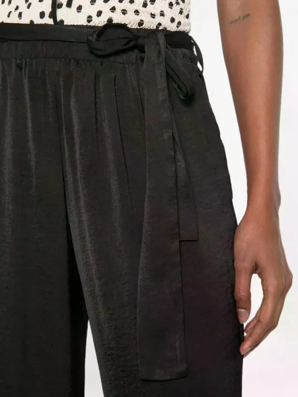 MOUTAKI Satin Finish Belted Trousers