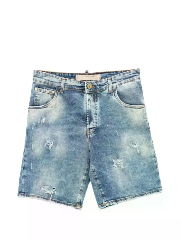 YES LONDON Distressed Denim Shorts