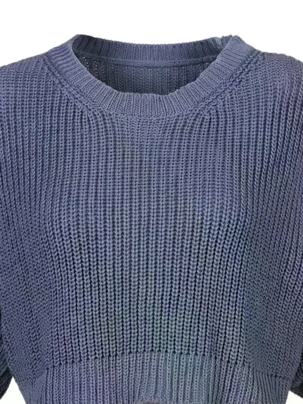 Valentino Garavani Chunky-knit Cropped Sweater