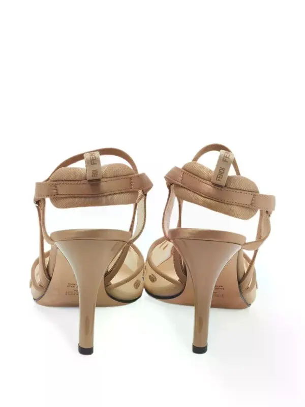 Fendi Colibri Slingback Heeled Pumps - Neutrals