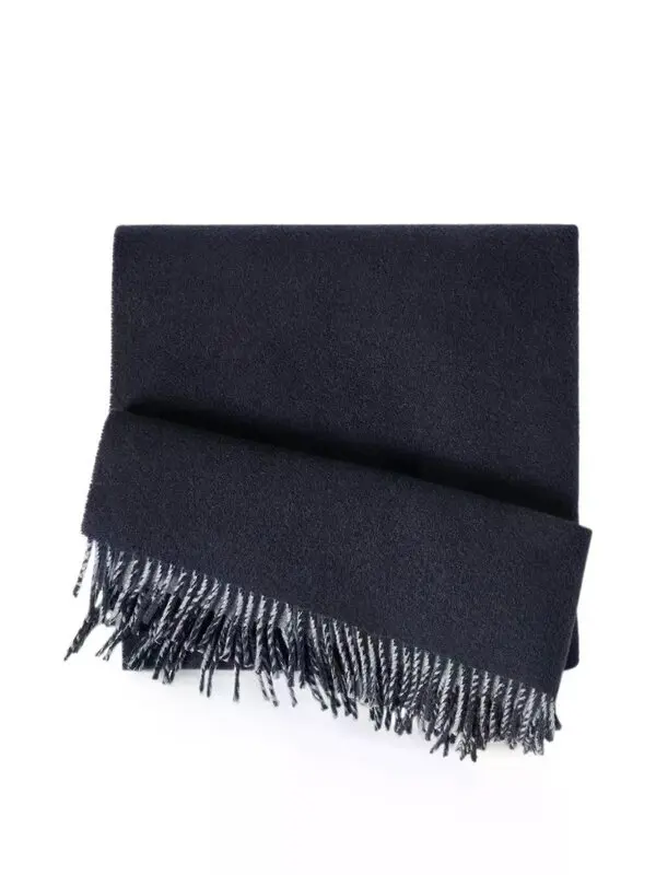 Brunello Cucinelli Wool And Cashmere Knit Scarf - Blue